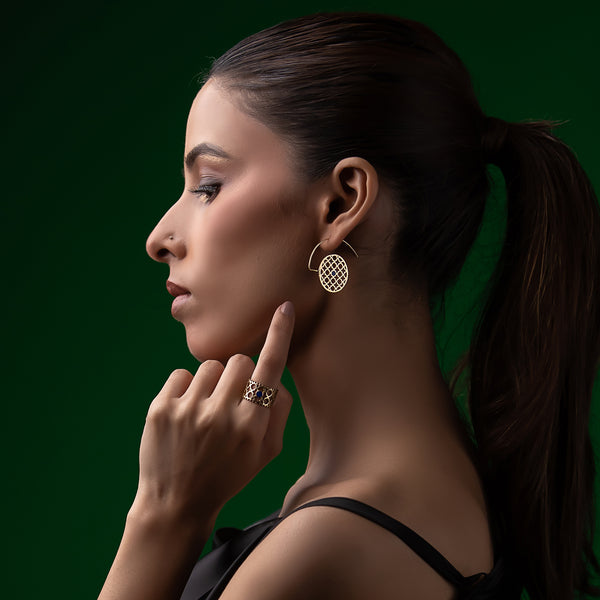 Gul-e-Sheesh- Natural Lapis Lazuli Earring – Orah Jewels