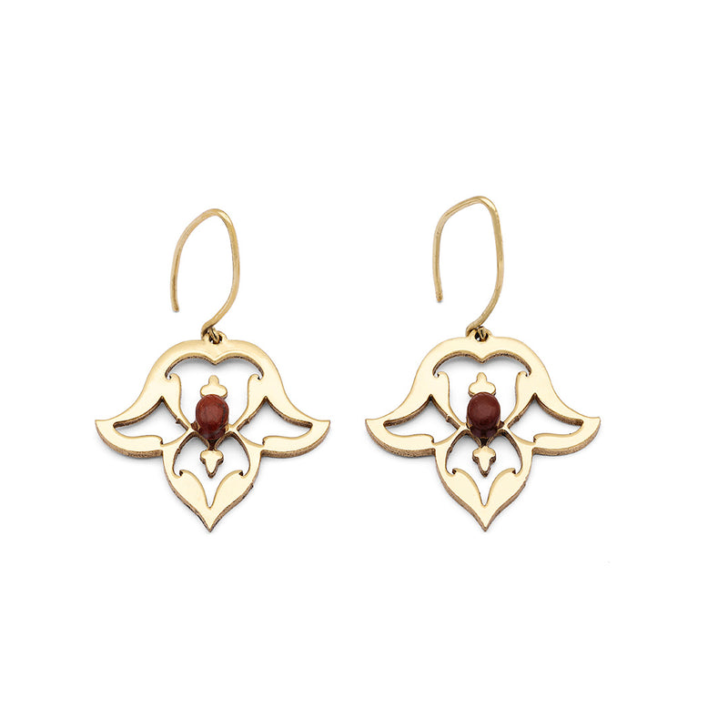Surhan Moti - Red Jasper Earrings | Hala | Orah Jewels